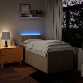 Box spring postel s matrací krémová 80 x 200 cm textil 3289193
