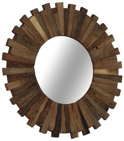 Nástěnné zrcadlo masivní recyklované dřevo 50 cm - Default Title