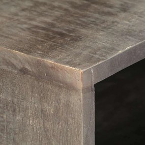 TV stolek šedý 130 x 30 x 46 cm masivní hrubý mangovník 282743