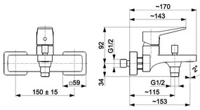 KFA Armatura 4524-010-31 - Vanová baterie MALAGA kartáčovaná zlatá