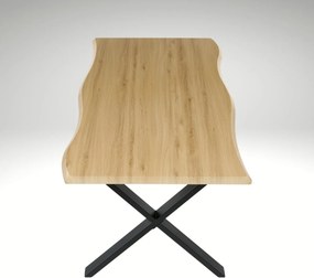 Vikio Jídelní set pro 6 osob 180x90 cm soft dub noha X béžová židle VJS238-6BE-S