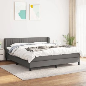 Box spring postel s matrací tmavě šedá 160x200 cm textil 3126414