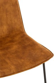 Okrové sametové křeslo Lounge Isabel Ochre - 71*68*78cm