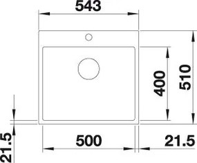 Granitový dřez Blanco SUBLINE 500 IF/A SteelFrame InFino antracit 524113
