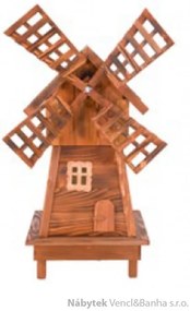 zahradní dekorace dřevěná, větrný mlýn pacyg MO134