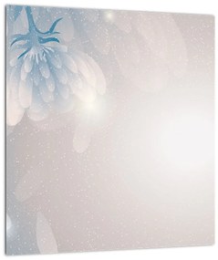 Obraz - Zasněžené květy (30x30 cm)