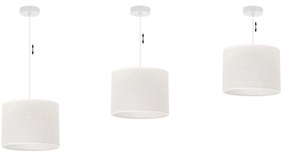 Závěsné svítidlo Juta, 1x bílé jutové stínítko, (fi 20cm), w