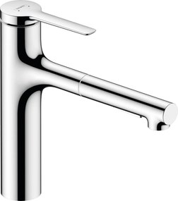 Hansgrohe Zesis M33 dřezová baterie s vytahovací sprškou, 2 proudy chrom 74823000
