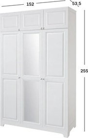 Skříň č. 3 / MDF V.2 + Zrcadlo V.2 + Antresol Madrid