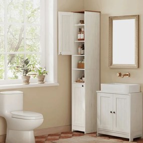 Koupelnová skříňka 30x30x170cm AUK-E1166 WT, mdf, bílá