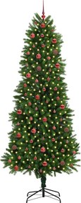 Vánoční stromeček s 300 LED diodami s stojanem Zelená 240 cm PE 3396349