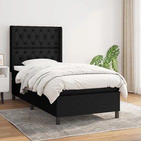 vidaXL Box spring postel s matrací 80 x 200 cm textil [3131627] Barva: Černá