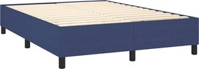 Box spring postel s matrací a LED modrá 140x190 cm textil 3135115