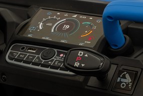 Ramiz Dětské auto Pick-Up Speed 900 modré + pohon 4x4 + pohyblivá korba + zavazadlový prostor + dálkové ovládání + lopatka + LED a zvuky