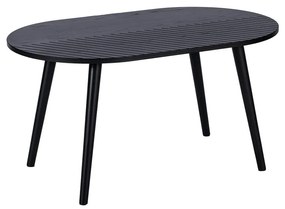 Černý oválný konferenční stolek Le Bonom Leo