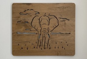 Li-Go "Slon" světelný obraz 230V 65x55 cm provedení povrchu: dub světlý