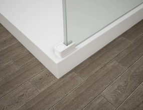 Polysan Esca White Matt jednodílná sprchová zástěna 140 x 210 cm k instalaci ke stěně bílá sklo kouřové ES1214-03