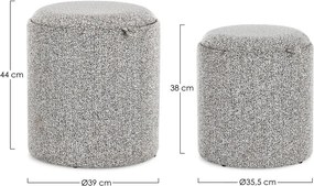 Světle šedý taburet Sasha – Bizzotto