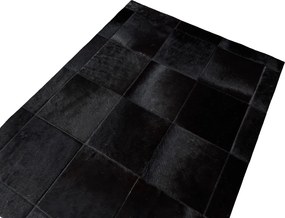 Kožený koberec AROS černý M
