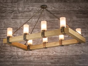Rustikální lustr Wood DT-100-60