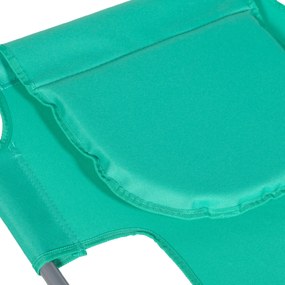 Gartenliege, Liegestuhl mit gepolsterter Gesichtsöffnung, Massage-Liege für draußen, Seitentasche, Stoff, Metall, Grün