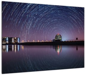 Obraz noční oblohy s hvězdami (70x50 cm)