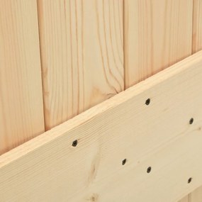 Posuvné dveře s kováním 95 x 210 cm masivní borové dřevo,  3203270