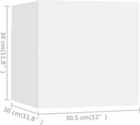 vidaXL Marketos 7dílný set TV skříněk bílý dřevotříska