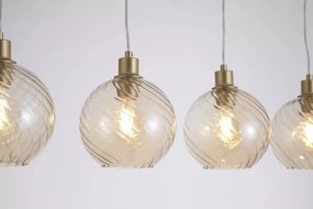 Searchlight 44520-4CP Závěsné svítidlo RADIANCE CHAMPAGNE optické sklo