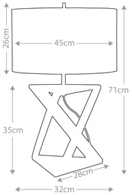 Elstead AEGEUS-TL - Stolní lampa AEGEUS 1xE27/60W/230V