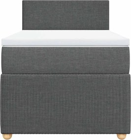 Box spring postel s matrací tmavě šedá 90x190 cm textil 3287305