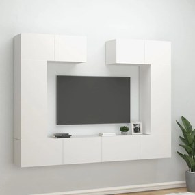 vidaXL 6dílný set TV skříněk kompozitní dřevo [3114465] Barva: Bílá