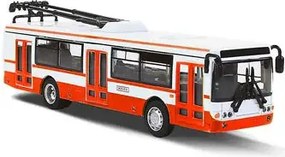 RAPPA Kovový trolejbus červený 16 cm / měřítko 1:35 / od 3 let