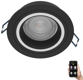 Eglo 900764 - LED RGBW Stmívatelné podhledové svítidlo CAROSSO-Z 4,7W/230V černá