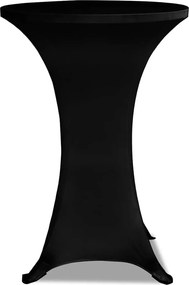 Návlek na koktejlový stůl Ø 80 cm černý strečový 4 ks 279073