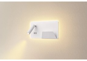 SLV 1003458 Somnila Flex, nástěnné svítidlo k posteli, LED 13W 3000K, bílá, verze vpravo, USB přípojka