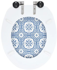 vidaXL Marketos WC sedátko s funkcí pomalého sklápění 2 ks MDF motiv porcelánu