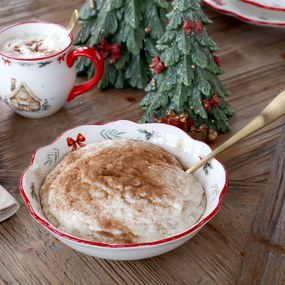 Vánoční keramická mísa Chalet de Noël – Ø 21*6,5 cm / 800ml