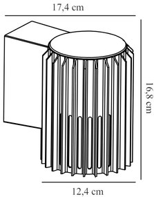 Černé fasádní svítidlo Aludra 16 Seaside pro žárovku E27  - Nordlux