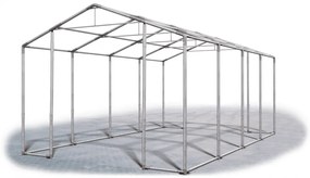 Garážový stan 8x8x4m střecha PVC 560g/m2 boky PVC 500g/m2 konstrukce ZIMA Bílá Šedá Bílé