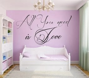 Samolepka na zeď ALL YOU NEED IS LOVE 60 x 120 cm