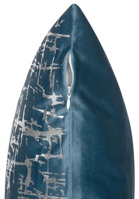 Sada 2 sametových polštářů 45 x 45 cm modrá GARDENIA Beliani