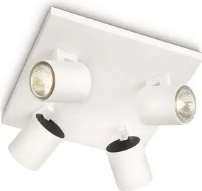 Philips Runner 4x50W bílá / bodové svítidlo / GU10 / IP20 / bez zdrpje