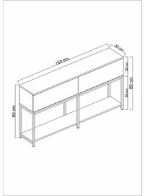 Skříňka Lord Anthracite and Silver