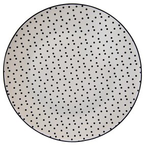 Porcelánový jídelní talíř s černými puntíky Black Dot - Ø  26*2 cm
