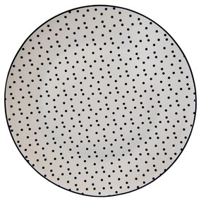 Porcelánový jídelní talíř s černými puntíky Black Dot - Ø 26*2 cm