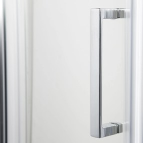 Novoterm Čtvrtkruhový sprchový kout NV-Aruba GL PS CHR 90 SV, chrom/transparent + vanička hluboká Klara