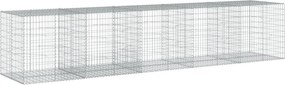 Gabionový koš s víkem 500 x 100 x 100 cm pozinkované železo 3295198