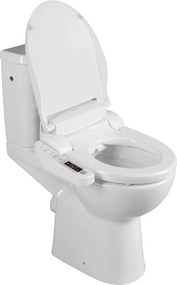 Sapho Sapho, HANDICAP WC kombi zvýšené sedátko s elektronickým bidetem BLOOMING EKO PLUS, Rimless, zadní odpad, bílá, NB-1160D-1