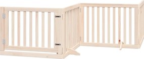Zábrana pro psy s dvířky skládací 12 panelů 960 cm topol 3155668